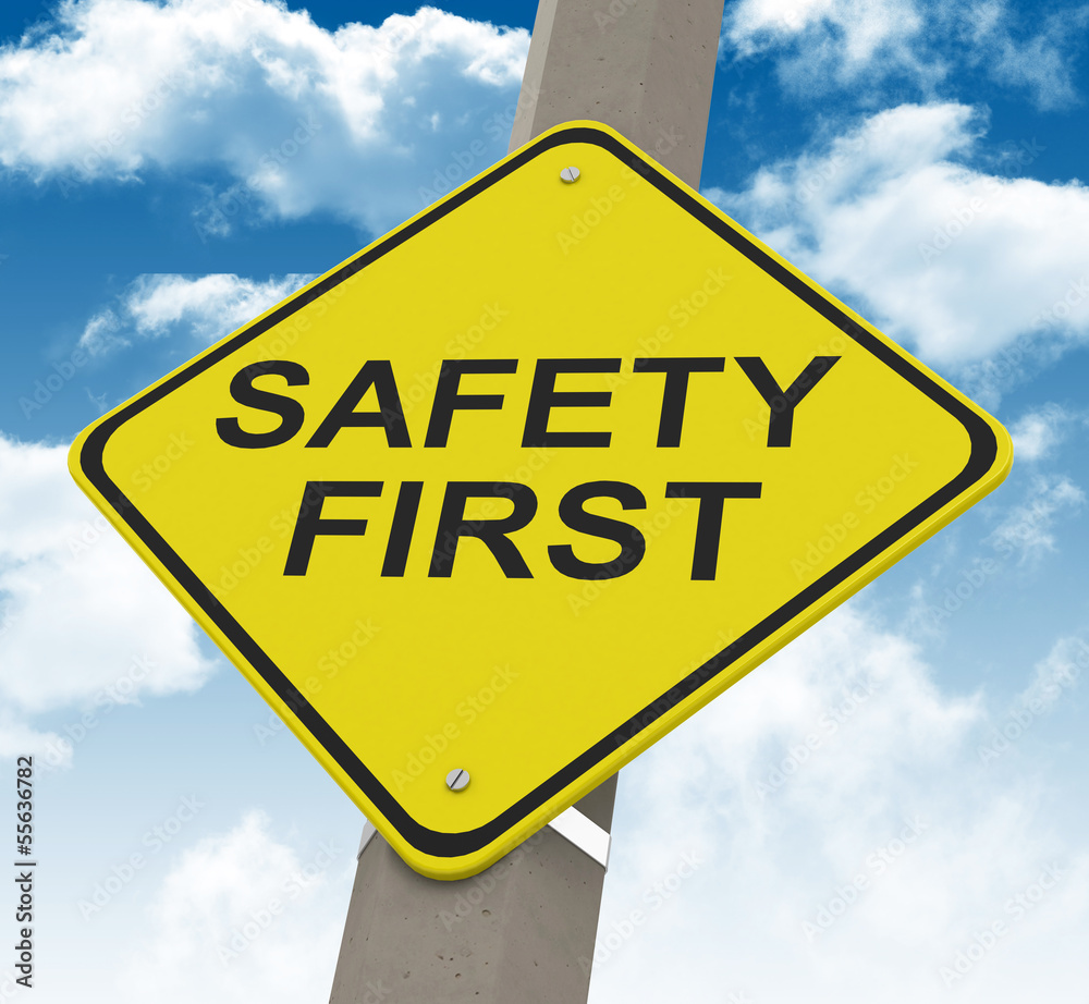 SAFETY FIRST Stock Illustration | Adobe Stock