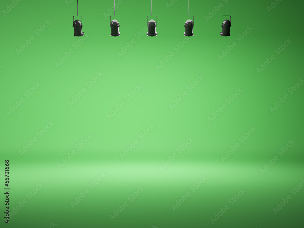 chroma key spotlight background with lamps Stock Illustration | Adobe Stock