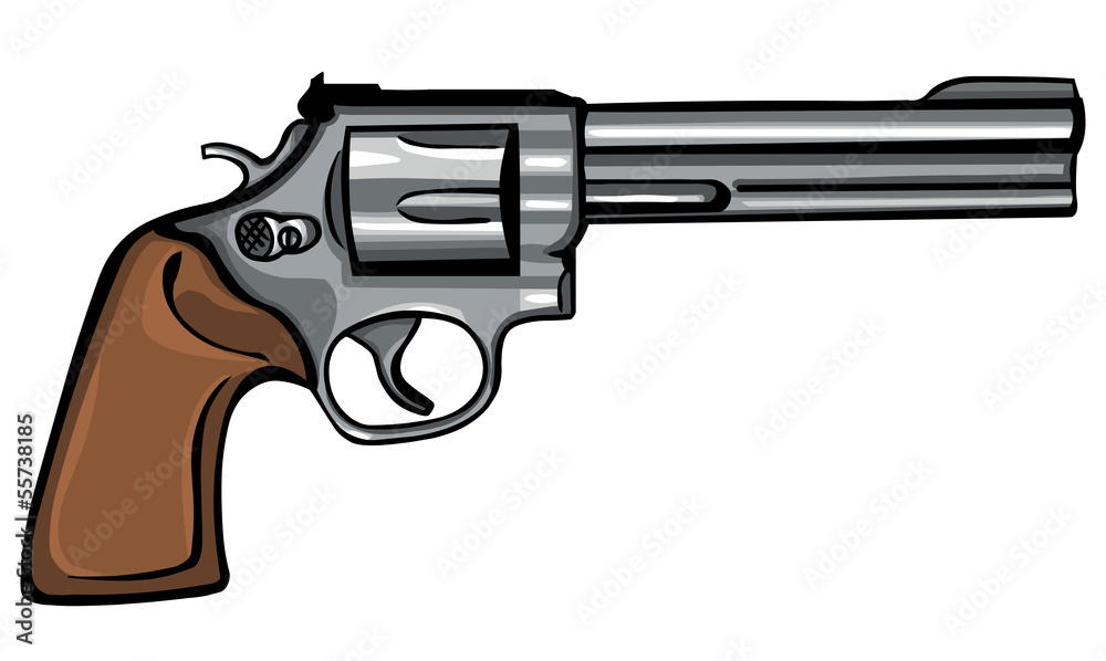 vector cartoon revolver Stock Vector | Adobe Stock