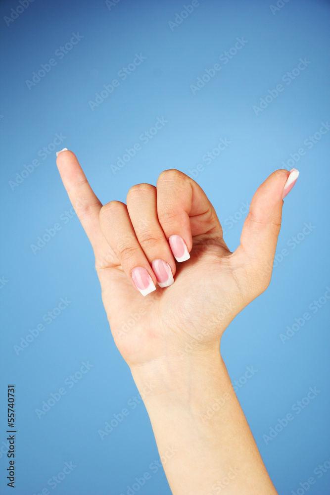 Finger Spelling the Alphabet in American Sign Language (ASL). Stock ...