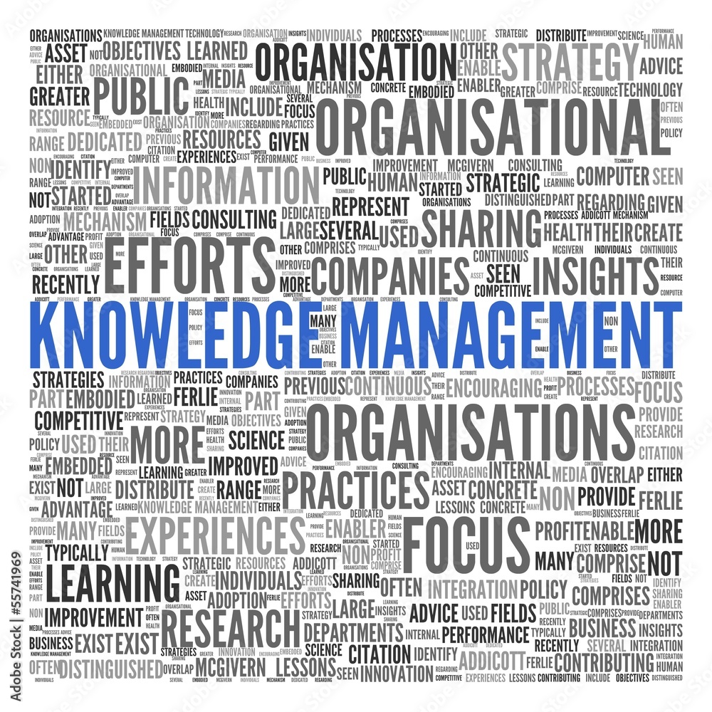 KNOWLEDGE MANAGEMENT | Concept Wallpaper Stock Illustration | Adobe Stock