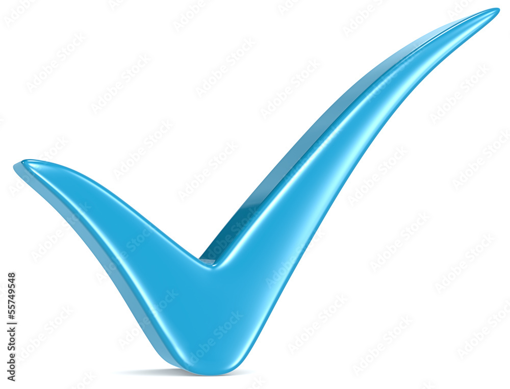 Blue Check Mark. Stock Illustration | Adobe Stock