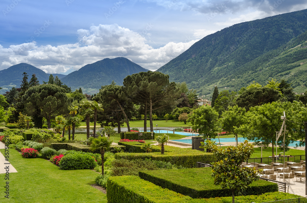 Gardens and Thermal Baths of Merano Stock Photo | Adobe Stock