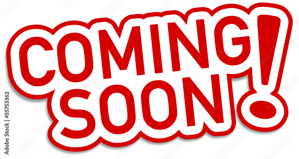 Coming Soon Sticker rot #130901-svg07 Stock-Vektorgrafik | Adobe Stock