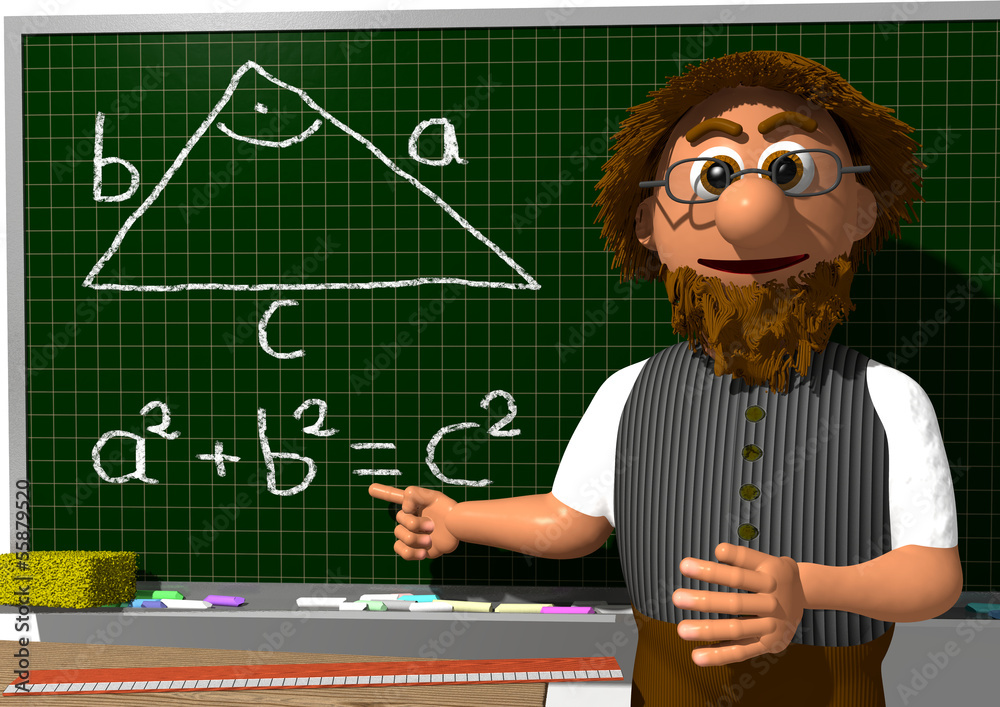 Mathematiklehrer im Mathematikunterricht in der Schule Stock ...