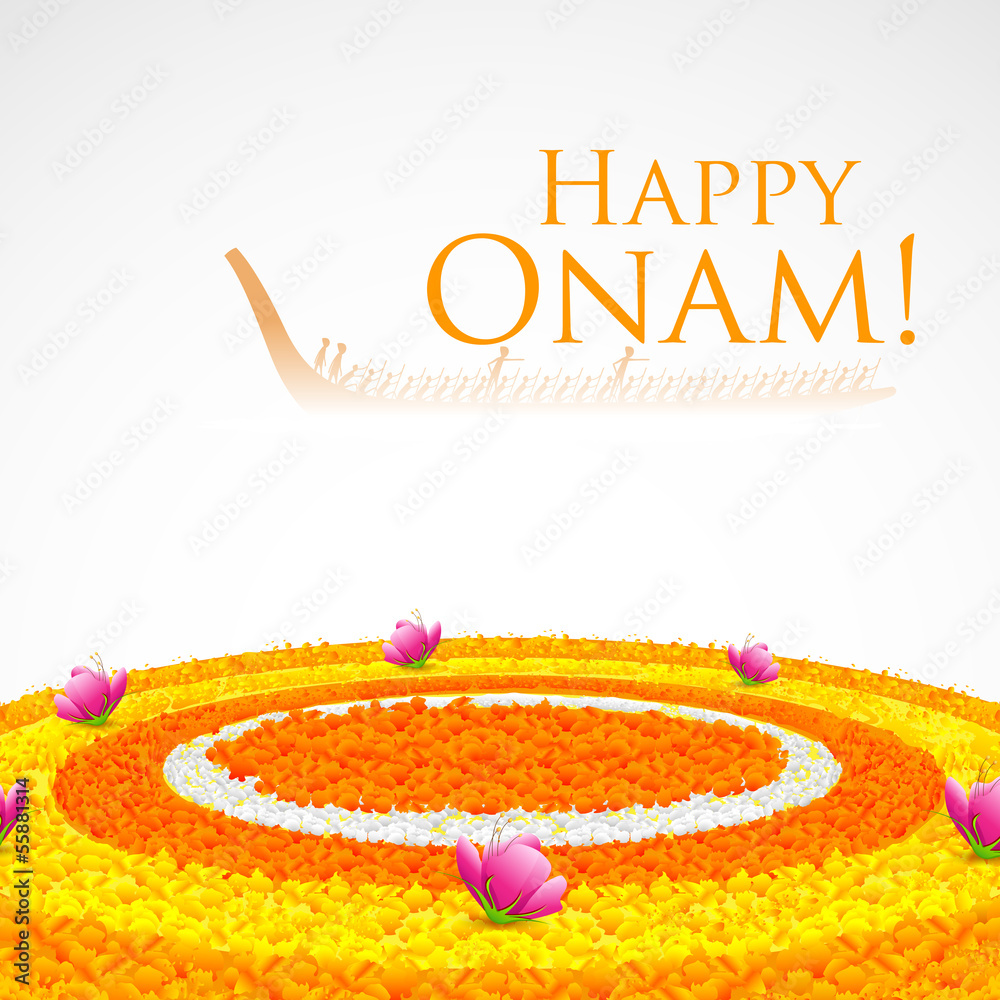 Flower Rangoli for Onam Stock Vector | Adobe Stock