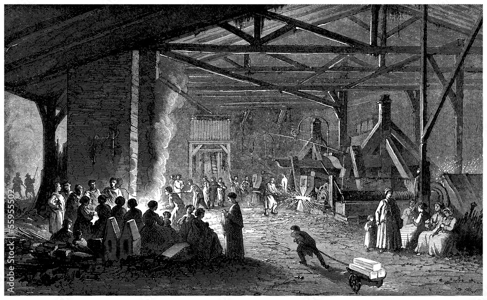 Forge : Interior - 19th century Stock-Illustration | Adobe Stock