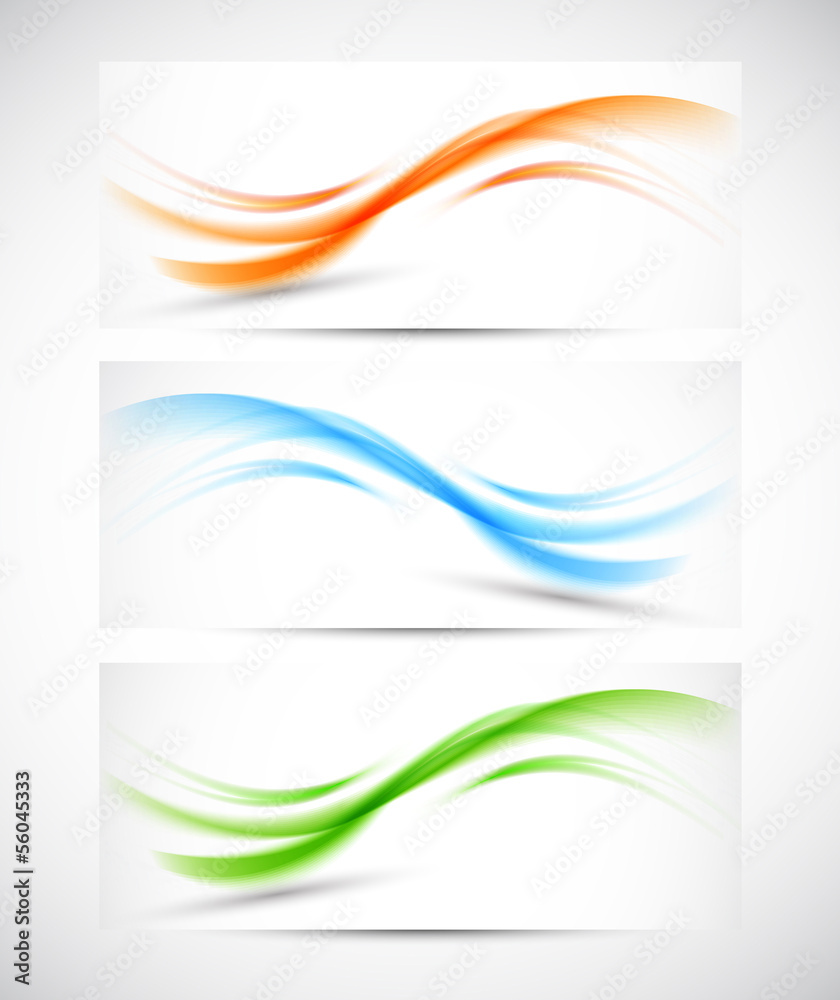 Set of wavy banners Stock Vector | Adobe Stock