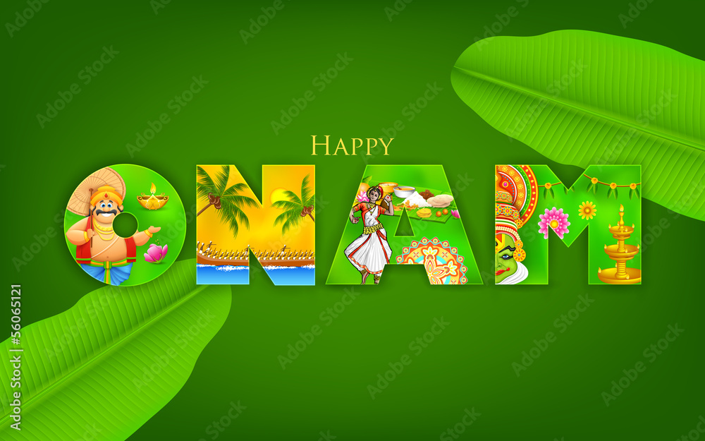 Onam Background Stock Vector | Adobe Stock