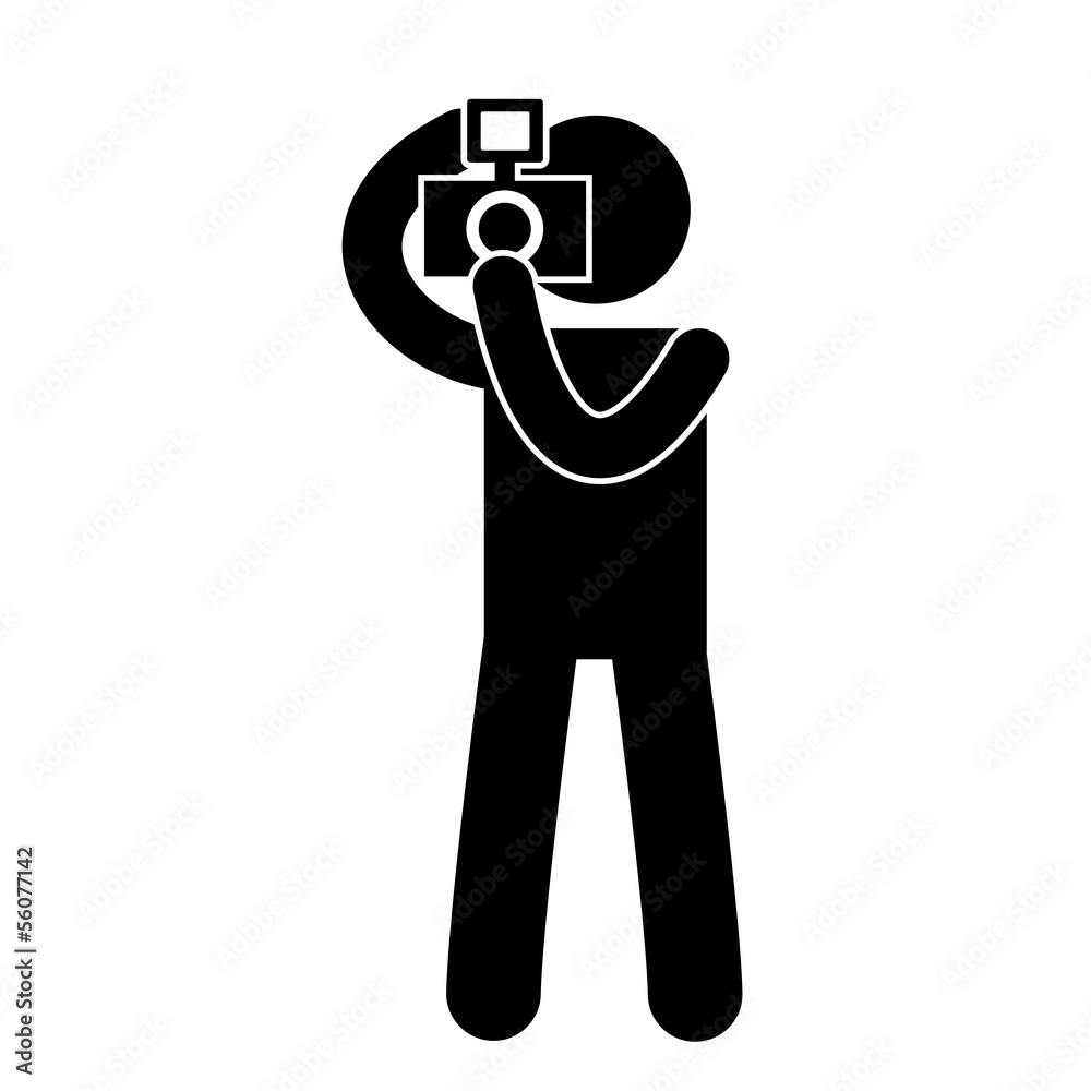 Piktogramm Fotograf Silhouette Vektor Stock-Vektorgrafik | Adobe Stock
