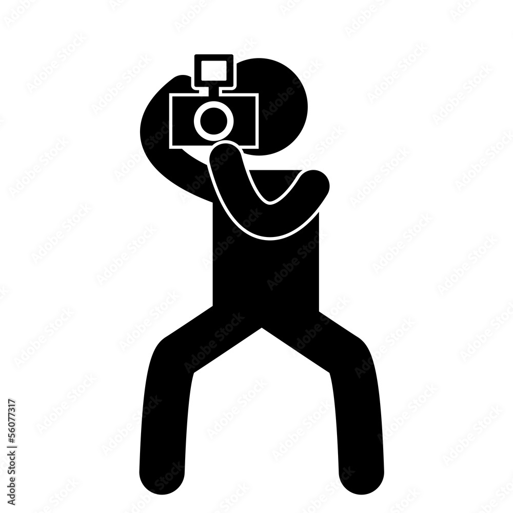 Piktogramm Fotograf Silhouette Vektor vector de Stock | Adobe Stock