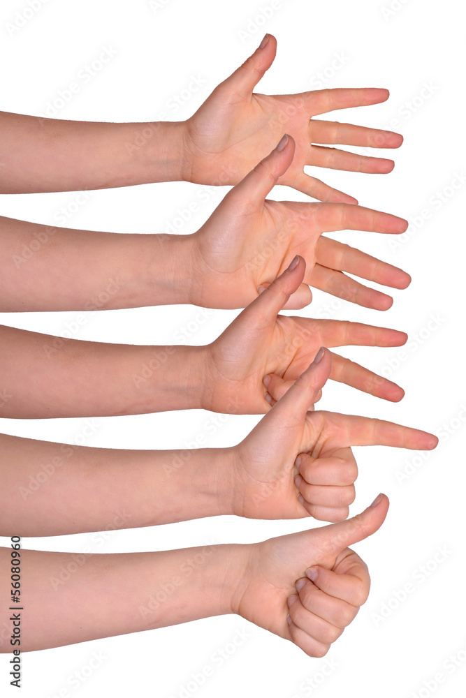 daumen hoch - finger zeigen Stock Photo | Adobe Stock