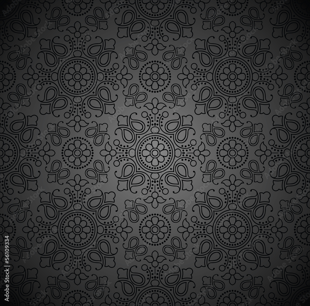 Royal seamless dark wallpaper Stock Vector | Adobe Stock