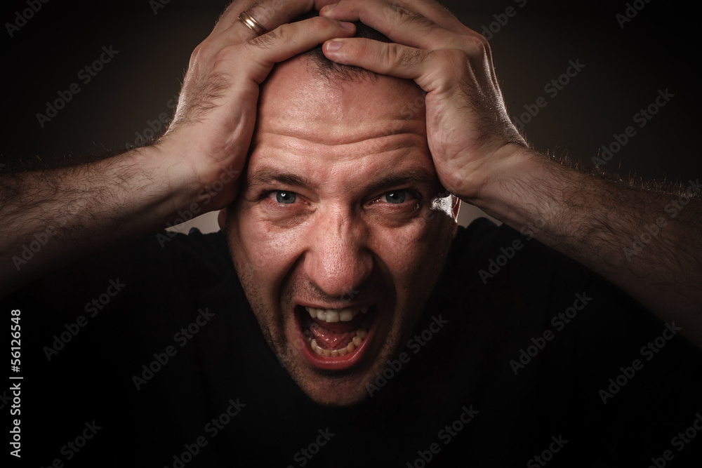 Man Screaming In Fear