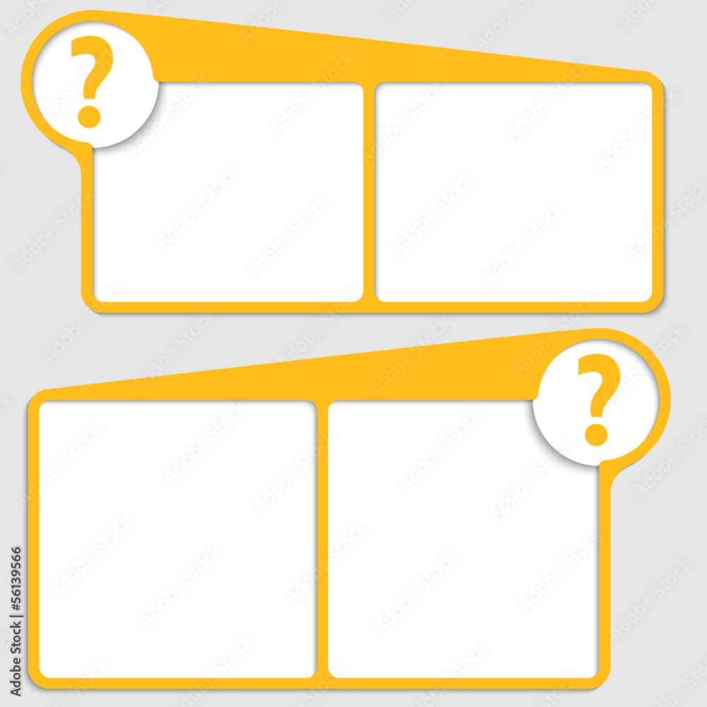 yellow vector text frame with question mark Stock Vector | Adobe Stock
