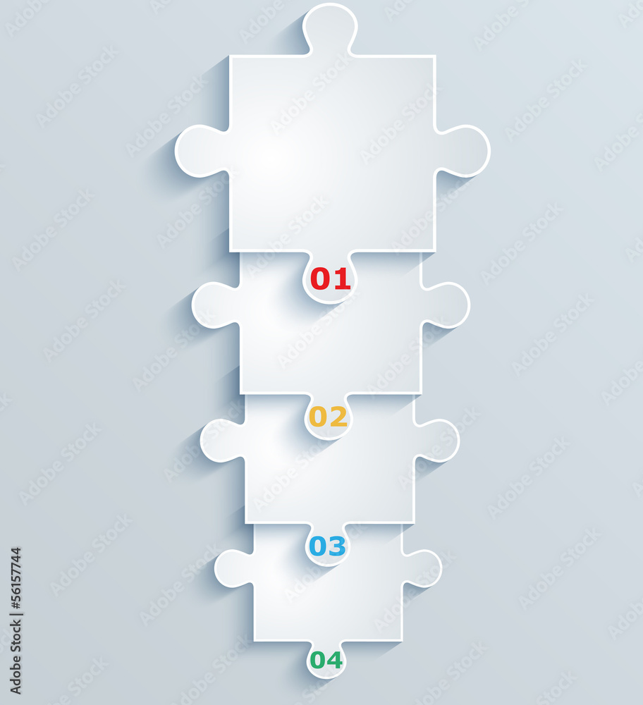 Step by step parts puzzles. Stock Vector | Adobe Stock