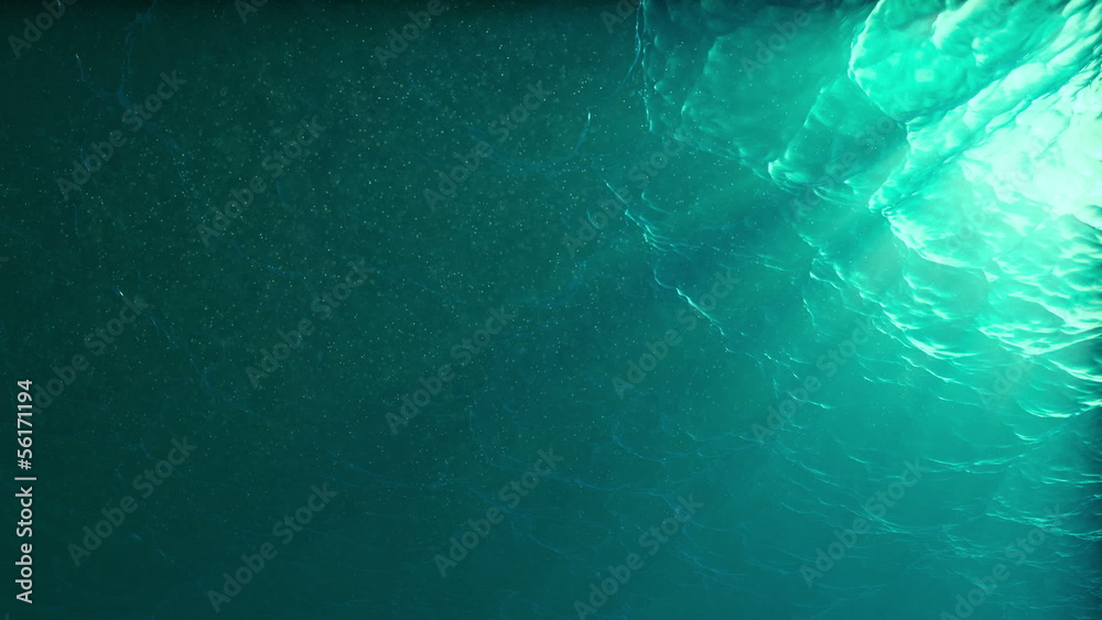 High quality Looping animation of ocean waves from underwater with ...