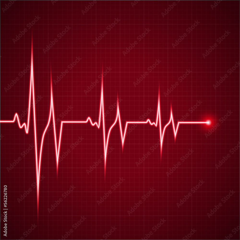 heart rhythm ekg Stock Vector | Adobe Stock