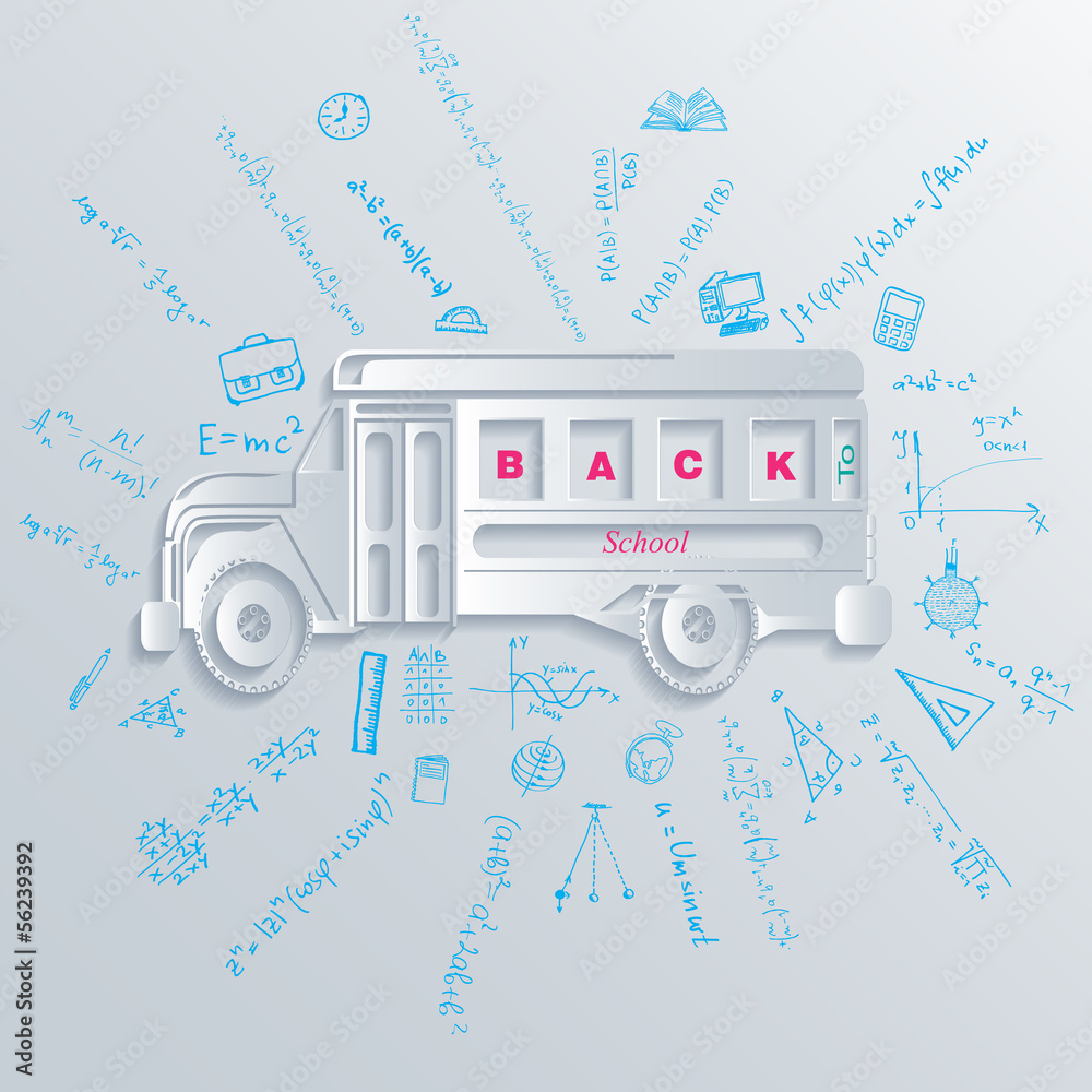 Welcome Back To School Drawing Vector illustration Stock Vector | Adobe ...