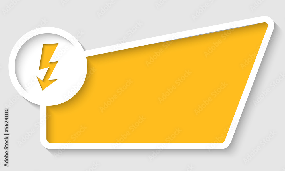 yellow abstract text box and arrow Stock Vector | Adobe Stock