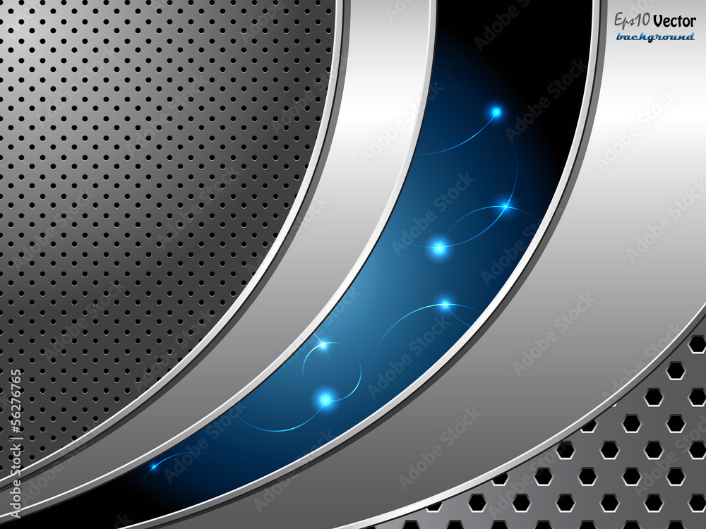 Blue and silver elegant abstract background Stock Vector | Adobe Stock