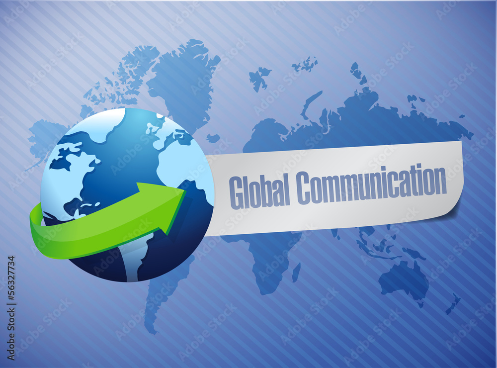global communication world map illustration Stock Illustration | Adobe ...