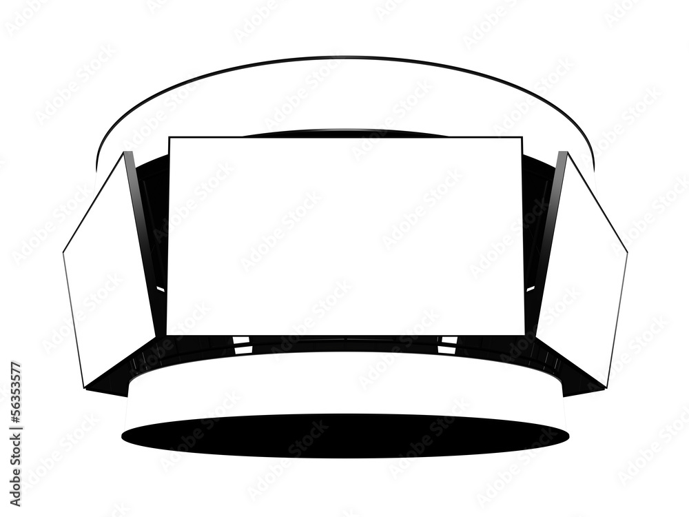 Jumbotron with blank displays isolated on white Stock Illustration ...