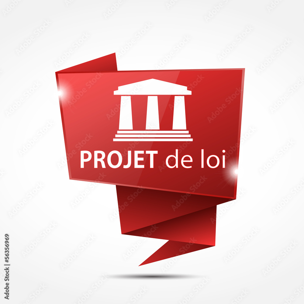 bulle origami picto : projet de loi Stock Vector | Adobe Stock