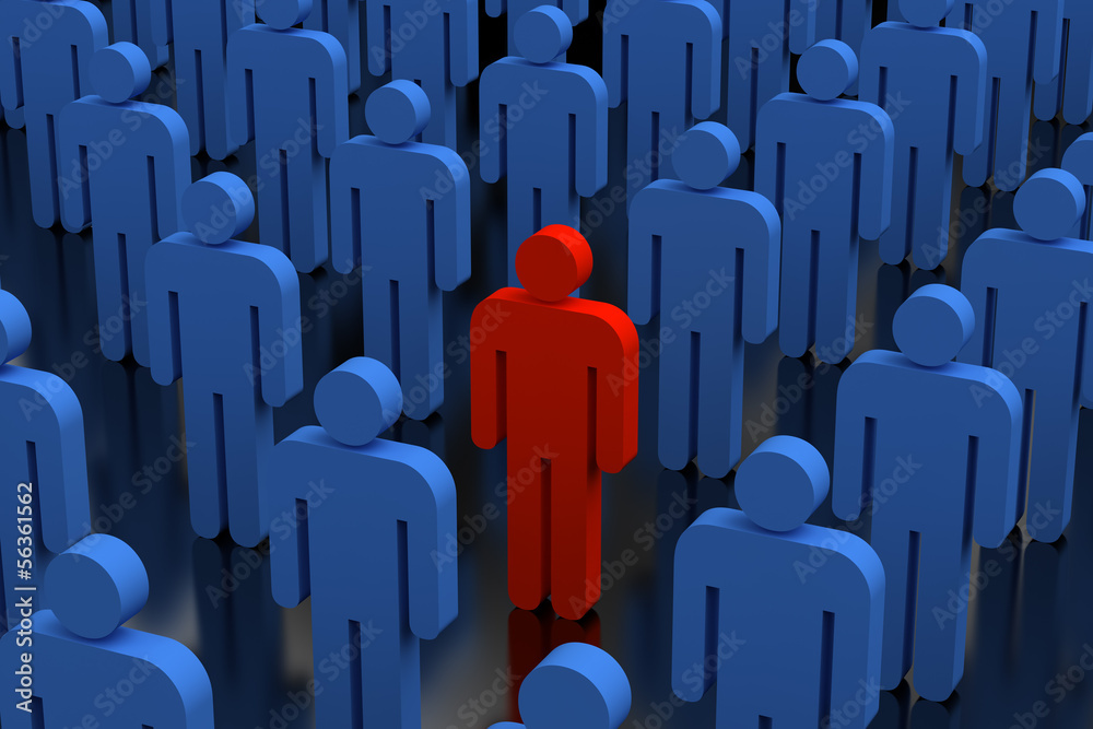 Unique Person In Crowd