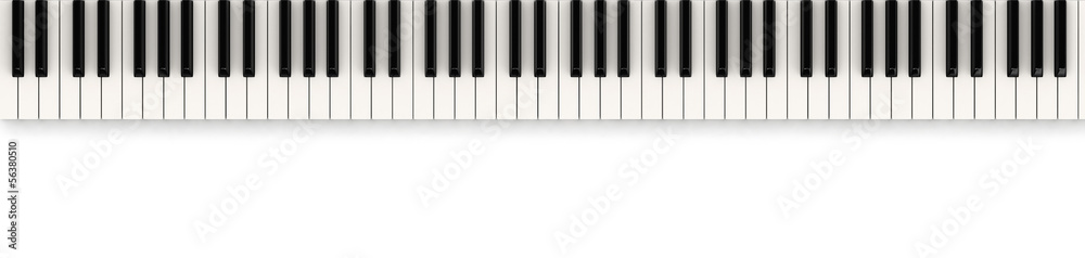 Piano keys (clipping path included) Stock Illustration | Adobe Stock