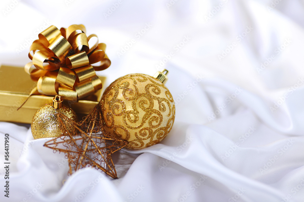 gold christmas ball Stock Photo | Adobe Stock