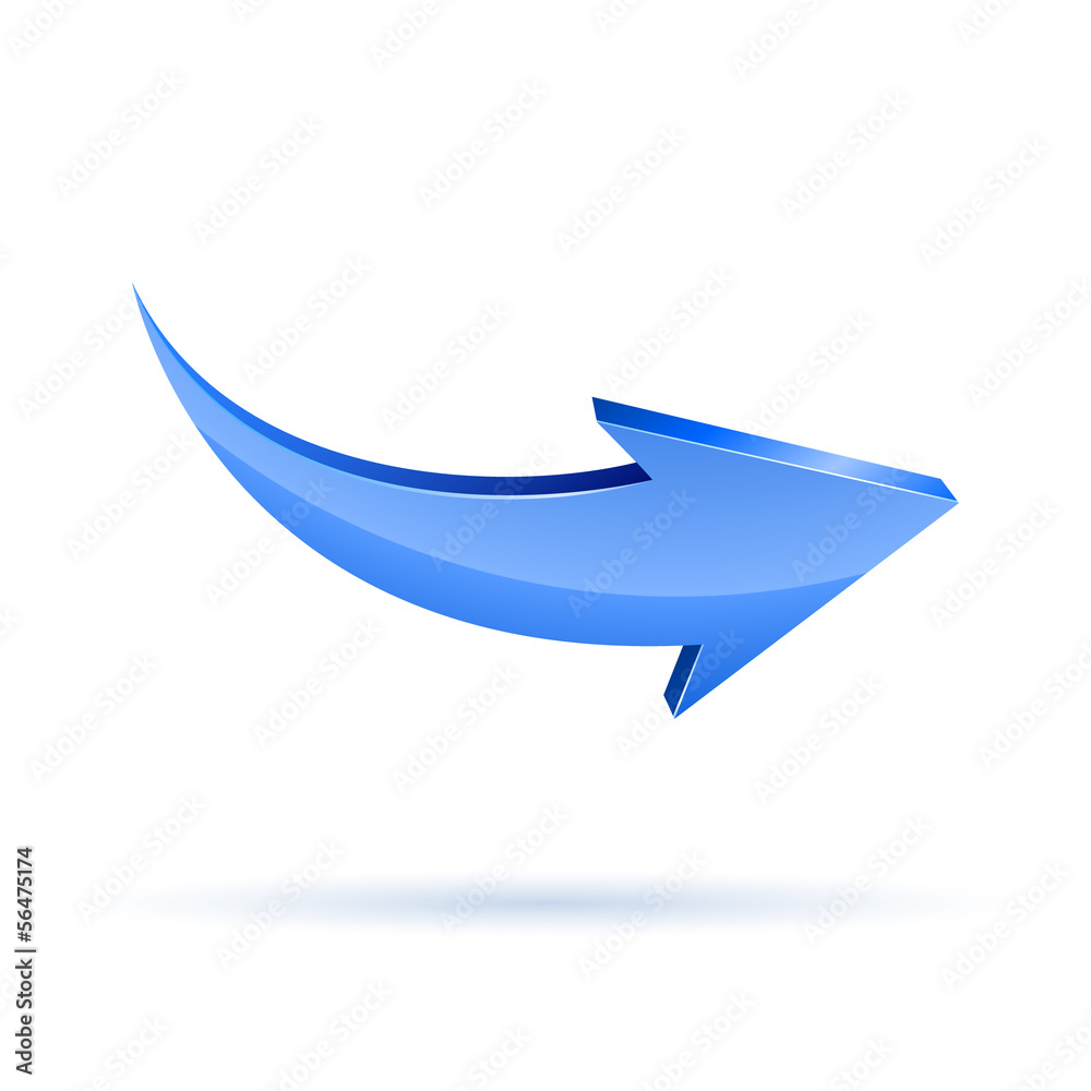 Blue Arrow Stock Vector | Adobe Stock