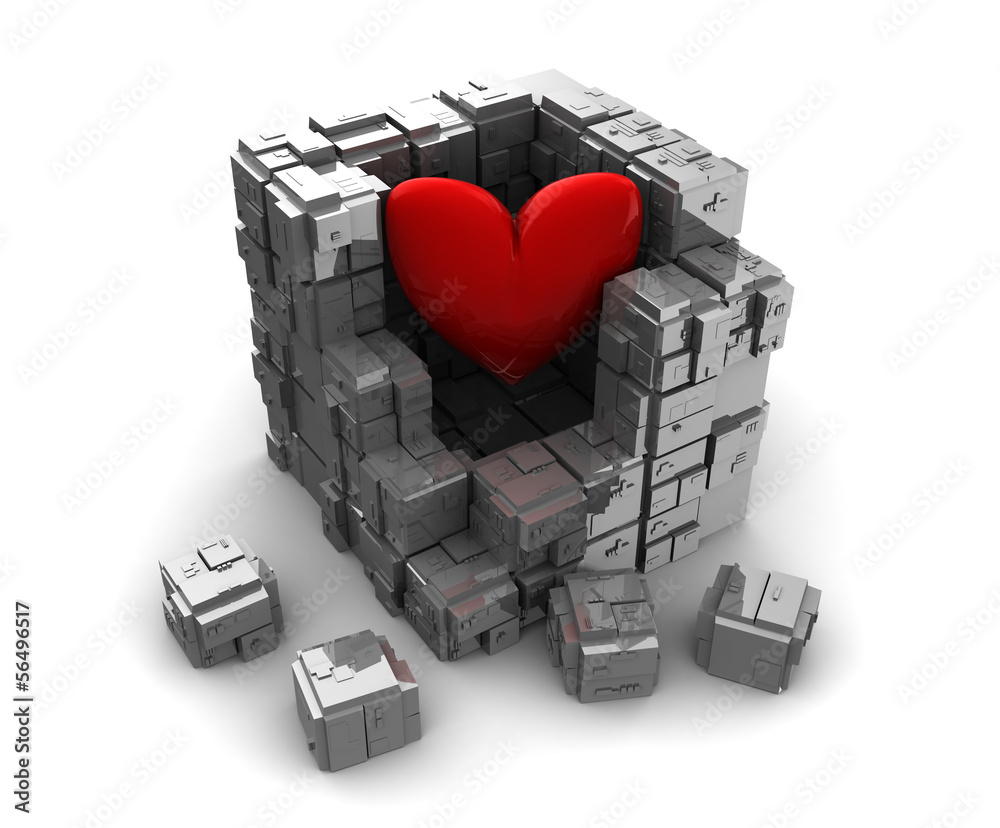 closed heart Stock-Illustration | Adobe Stock