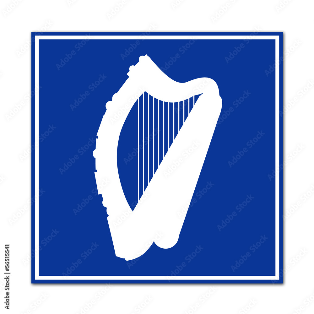 Cartel simbolo arpa Stock Illustration | Adobe Stock