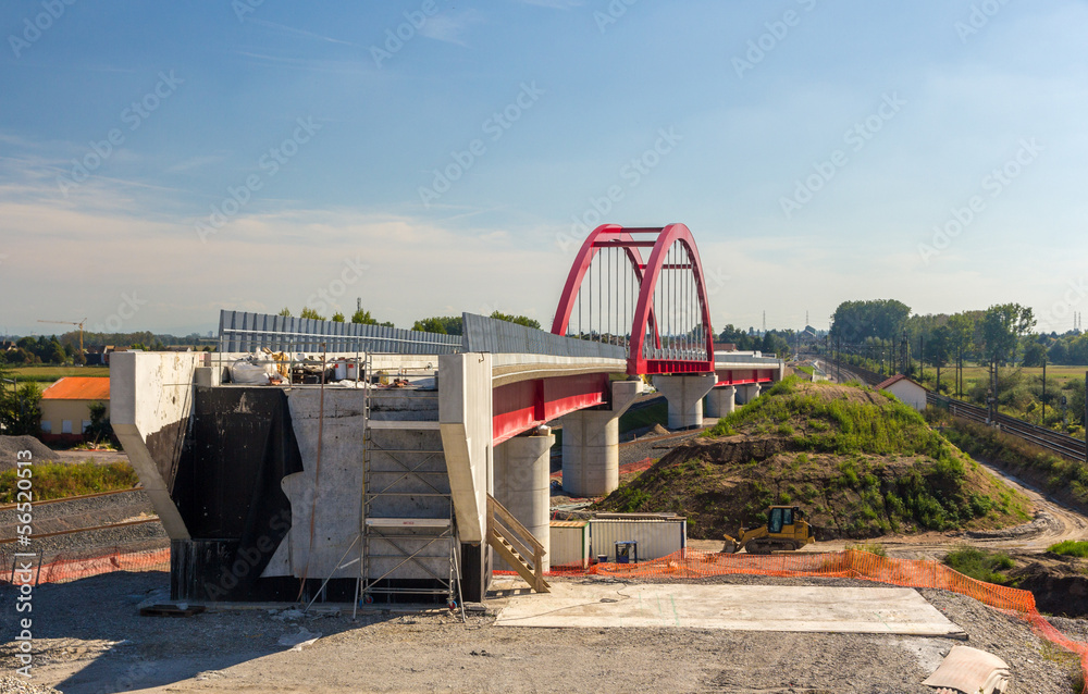 Foto de Bridge to swap direction of rail traffic from left- to right ...