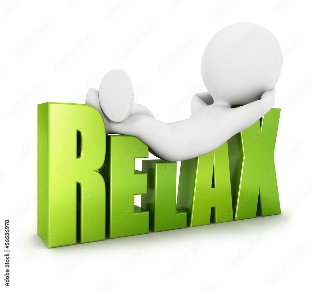 3d white people relax Stock Illustration | Adobe Stock