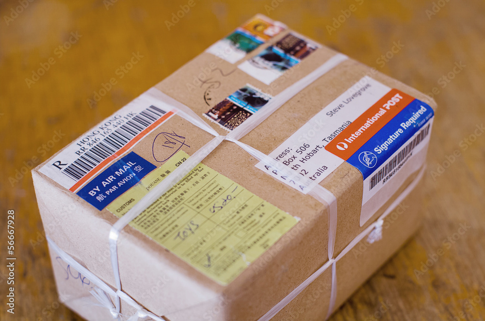 International Parcel Stock Photo | Adobe Stock