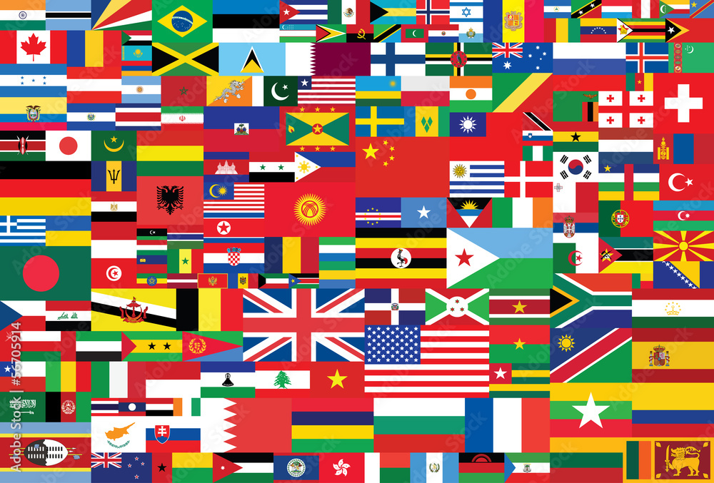 world flags background Stock Vector | Adobe Stock