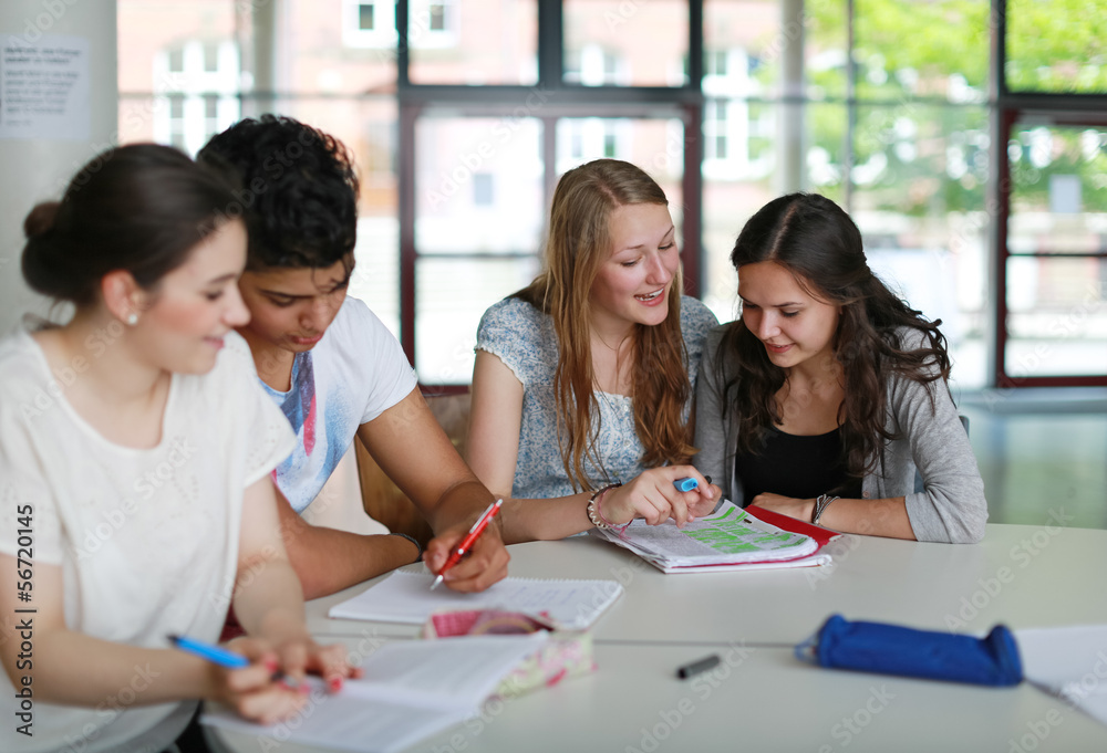 Schüler beim Lernen Stock Photo | Adobe Stock