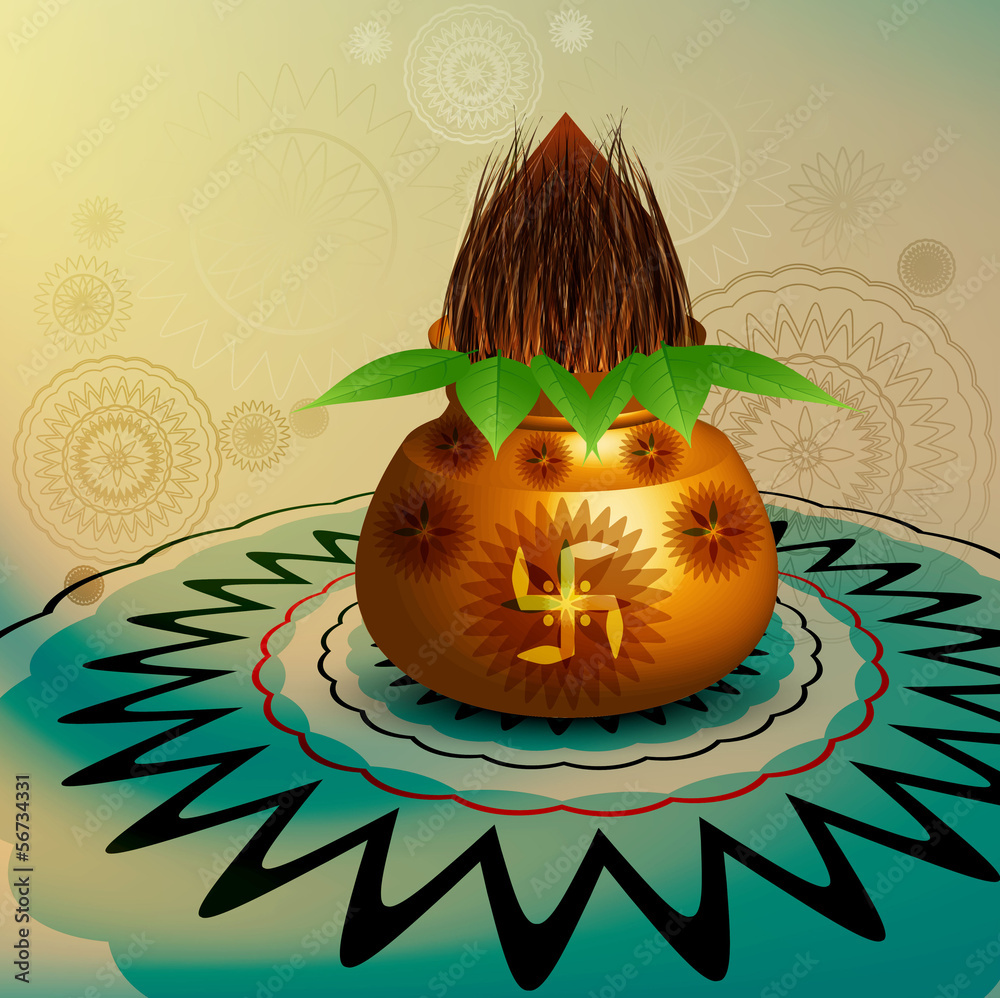 Kalash Design Rangoli