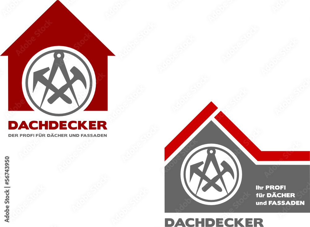 Dachdecker Logo Stock-Vektorgrafik | Adobe Stock