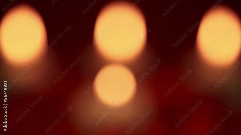 Focusing on christmas candles getting blown out Stock Video | Adobe Stock