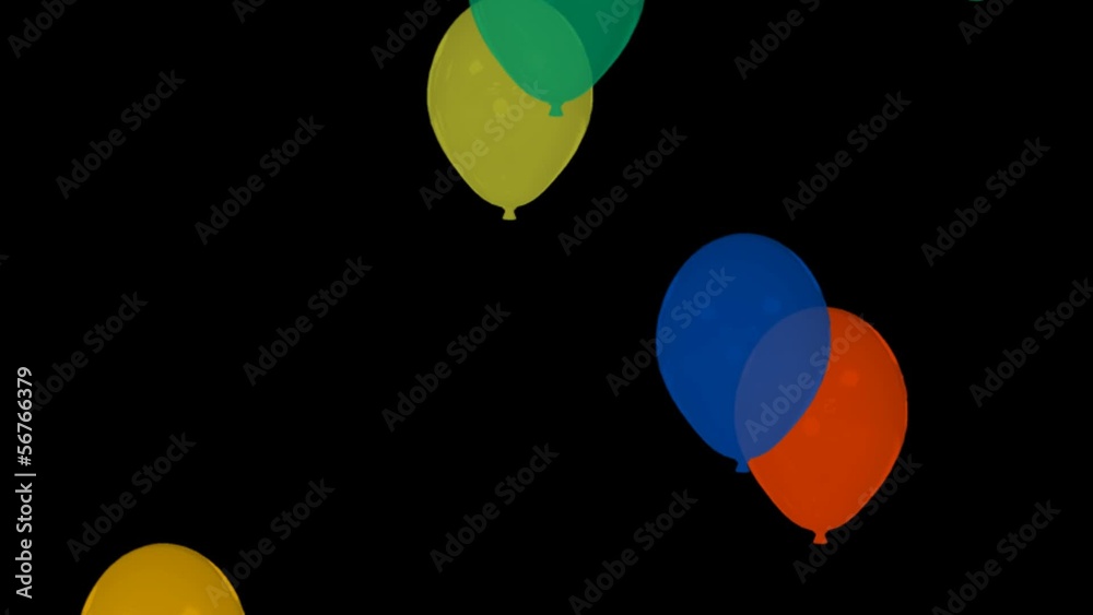 Animated Balloons - PNG Render Stock Video | Adobe Stock