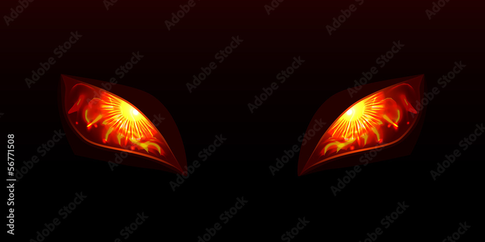 Glowing eyes Stock Vector | Adobe Stock
