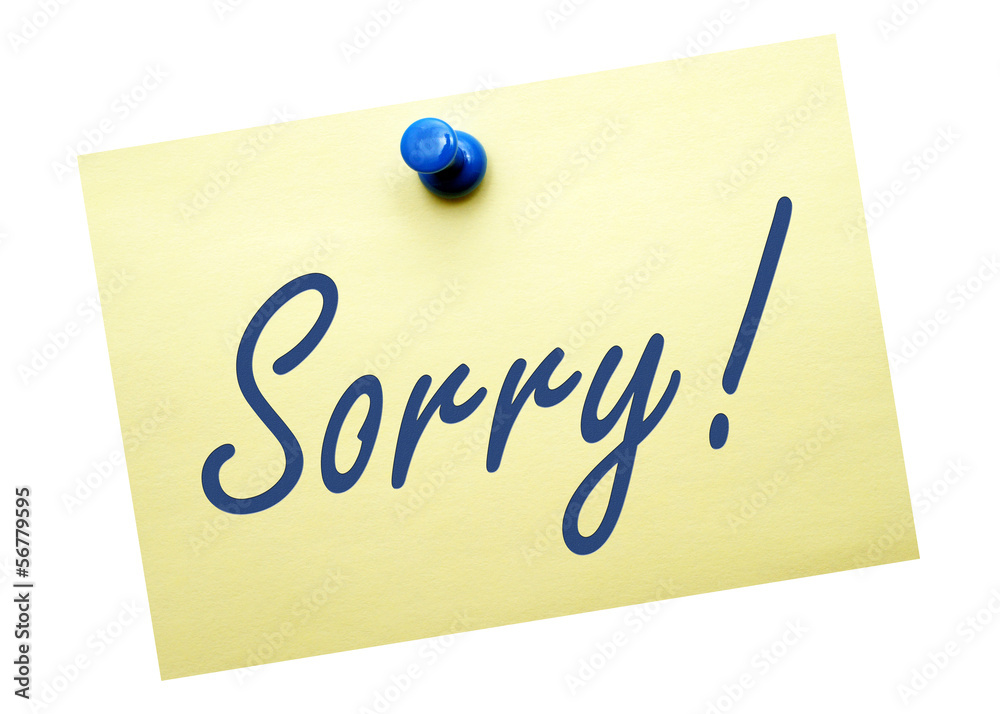 Sorry ! Stock-Illustration | Adobe Stock