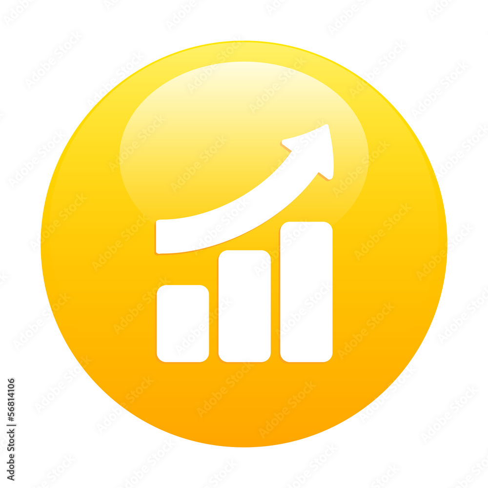 bouton internet graphique diagramme orange Stock Vector | Adobe Stock