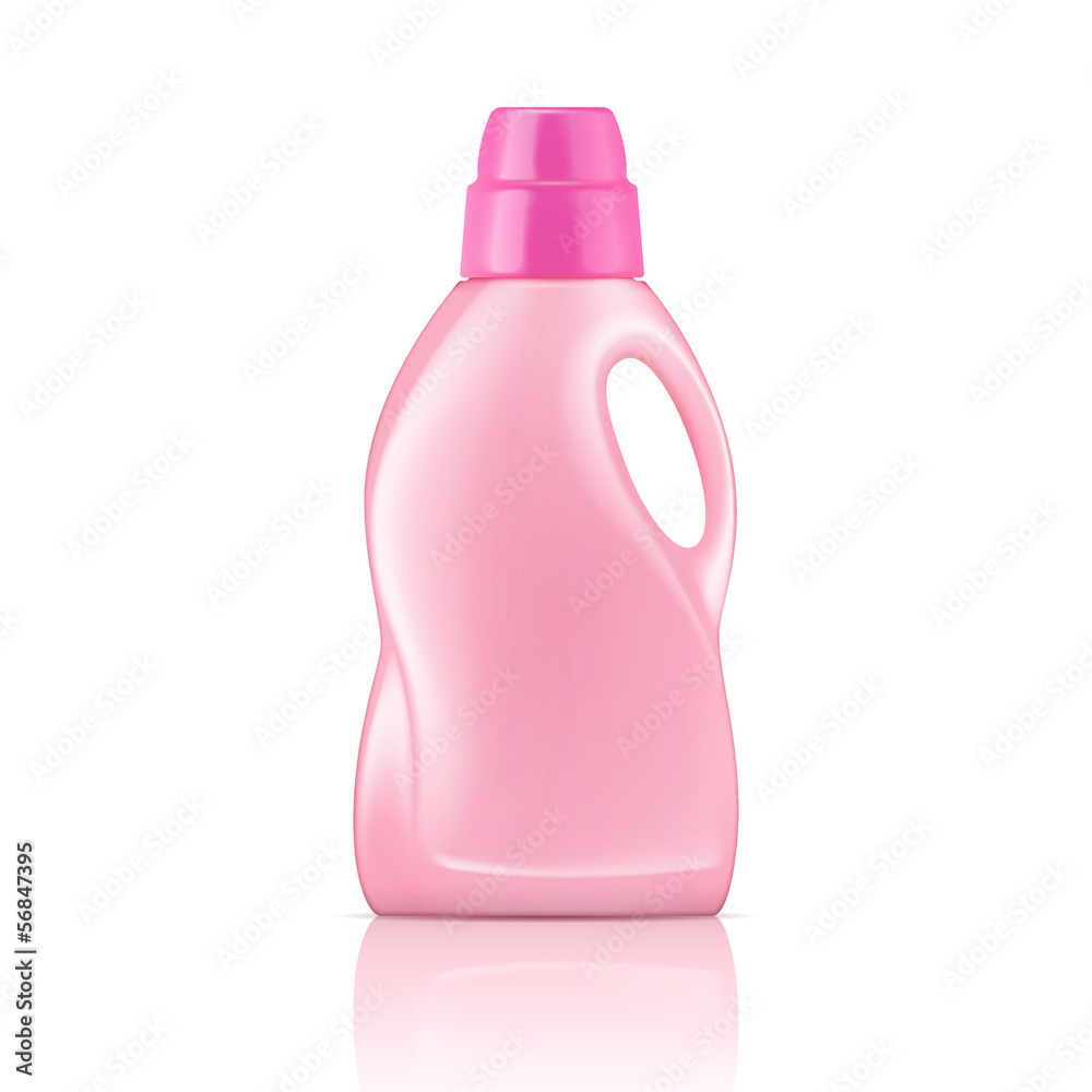 Pink liquid laundry detergent bottle. Stock Vector | Adobe Stock