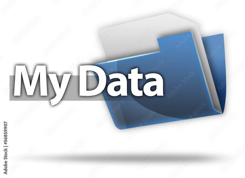 3D Style Folder Icon "My Data" Stock Illustration | Adobe Stock