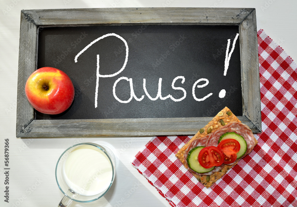 Pause Tafel Schule Frühstück Stock-Foto | Adobe Stock