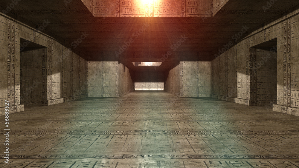 Futuristic pyramid interior Stock Illustration | Adobe Stock